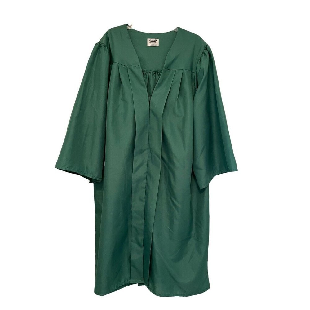 Jostens Graduation Gown Robe Green Costume Choir 5'4"… - Gem